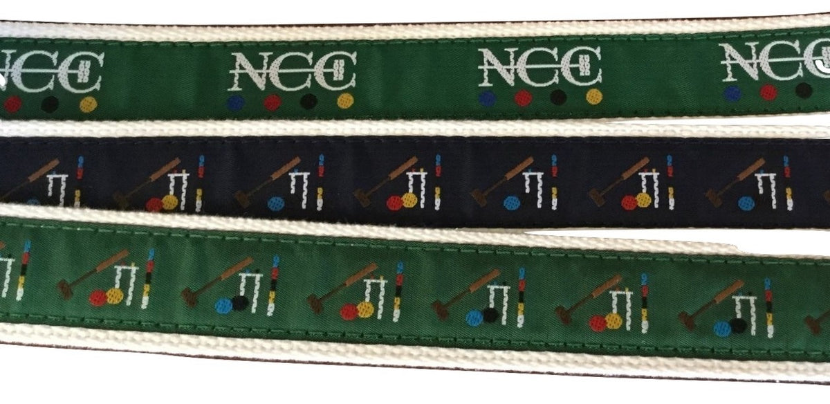 National Croquet Center Pro Shop - Mens Preston Leather Ribbon Belt ...